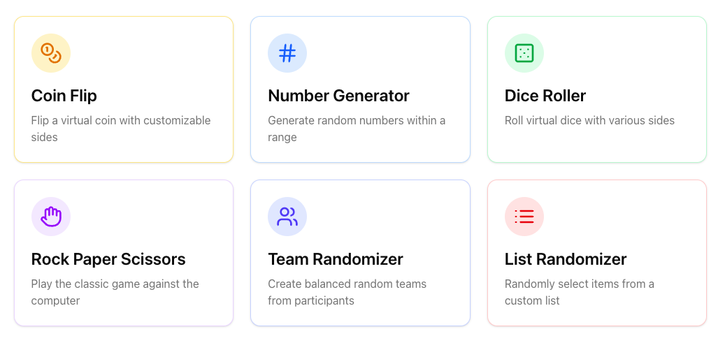 Randomizer.app - Randomize anything anytime anywhere